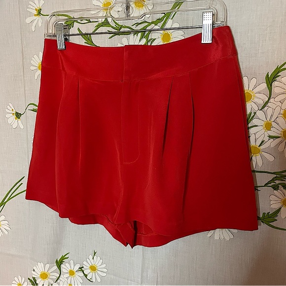Rebecca Minkoff | Shorts | Rebecca Minkoff Revolve Bright Red Silk ...